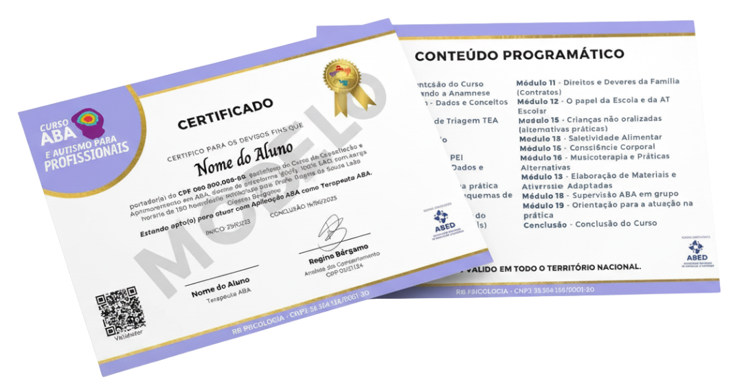 Curso ABA e Autismo para Profissionais – Aprenda a ter mais segurança ...